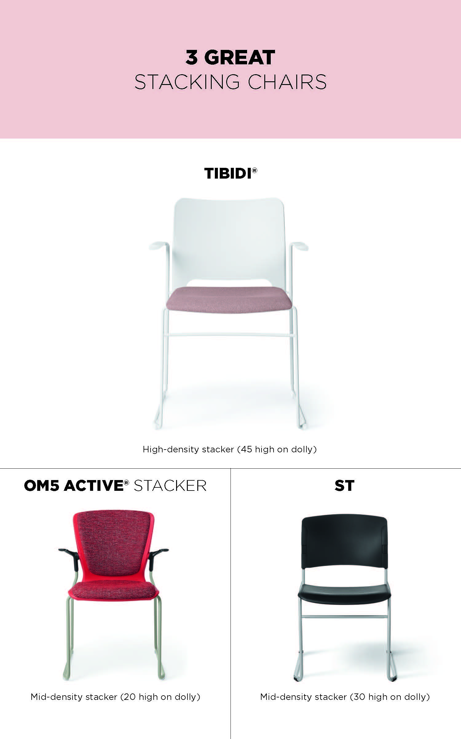 3 Great Stacking Chairs - OM | OM Seating